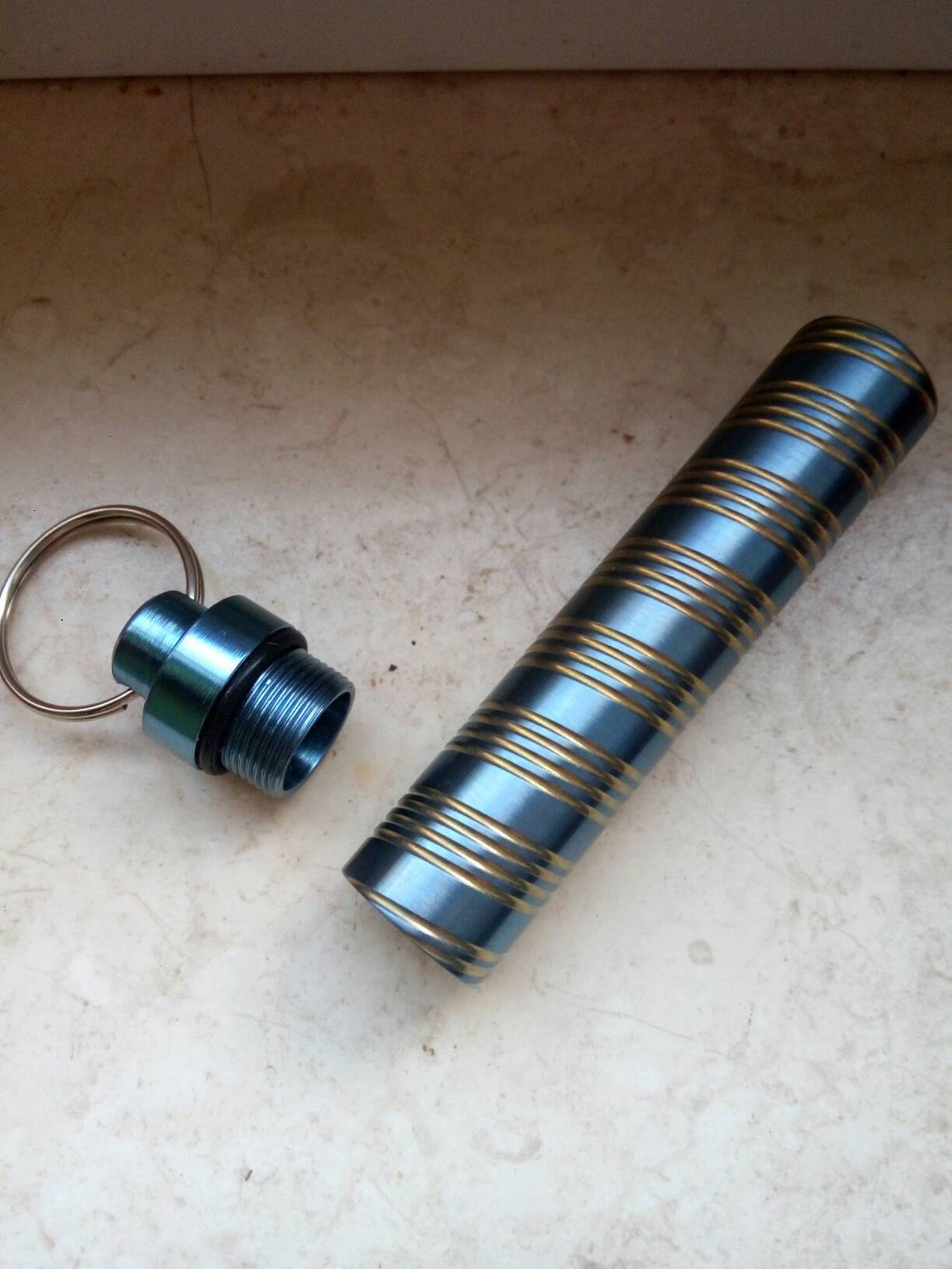 Titanium Cache, Waterproof Storage Capsule, EDC Keychain, Survival ...