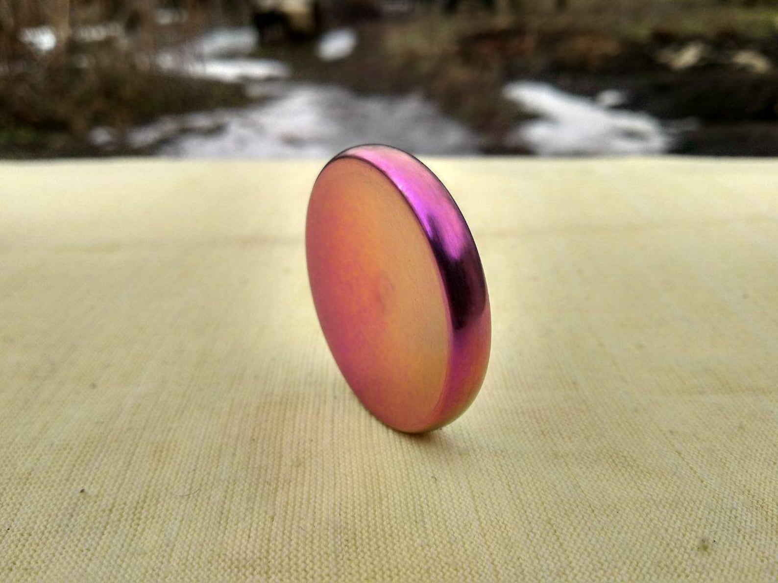 Titanium Contact Coin wave Blue Skill Toy Fidget | Etsy