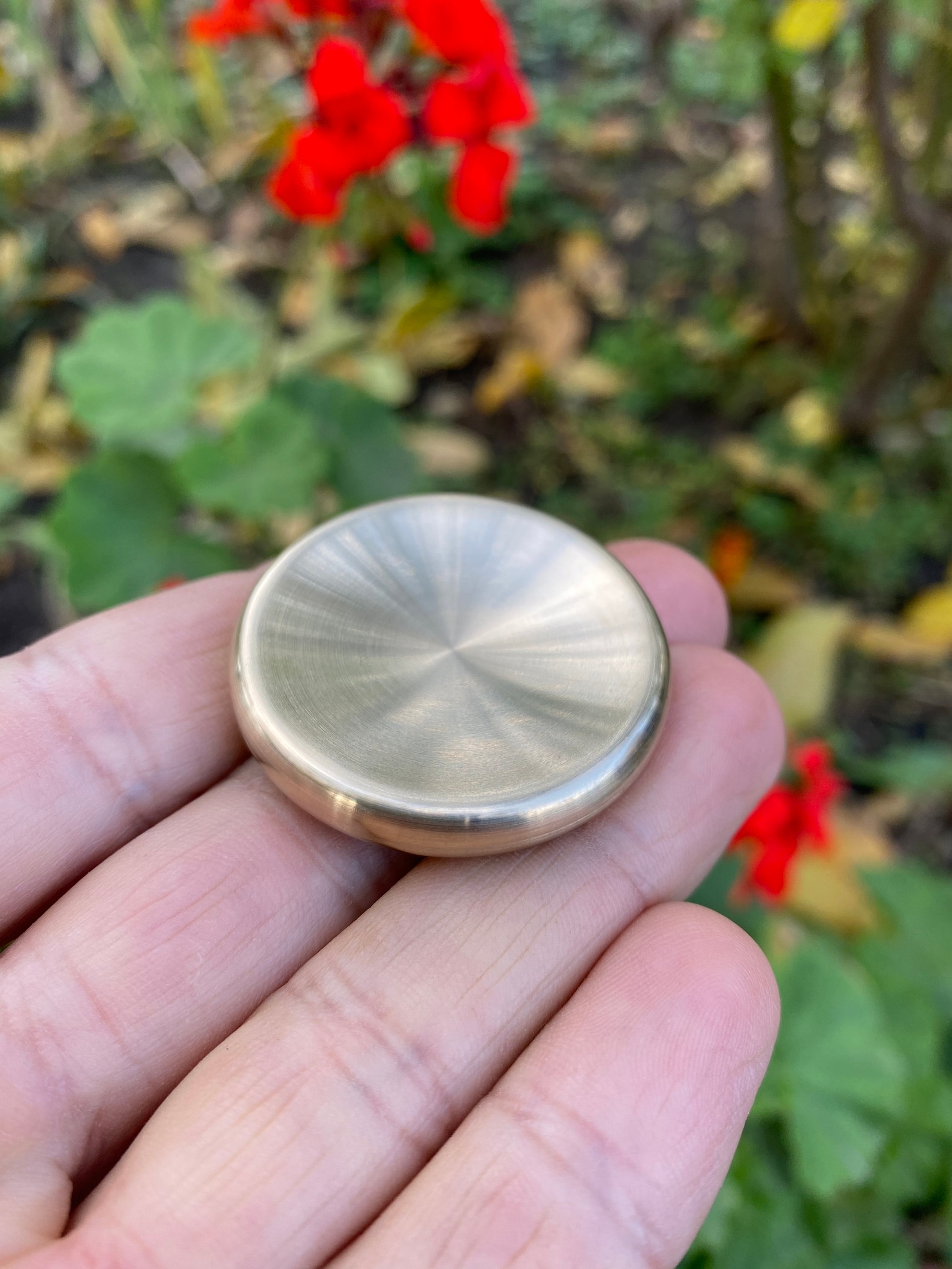 Brass Contact Coin "wave", Skill Toy, Fidget Toy, Worry Coin, Gift for ...