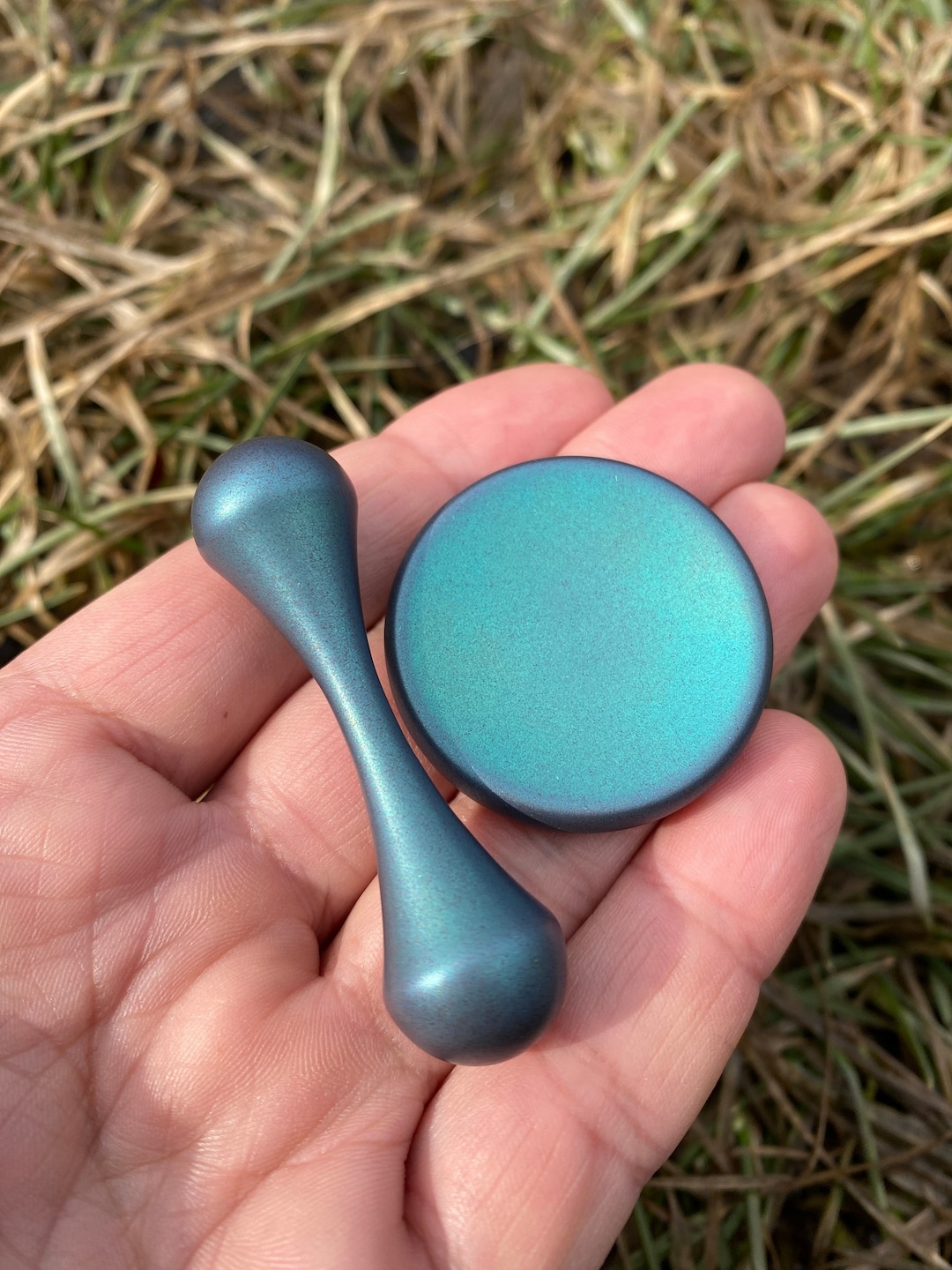 Titanium Fidget Toy Gift Set, Green Stonewashed Knuckle Roller ...