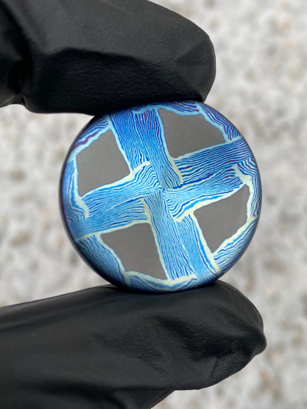 Mokuti Contact Coin exotic Wave, Exclusive Titanium Damascus Skill Toy ...