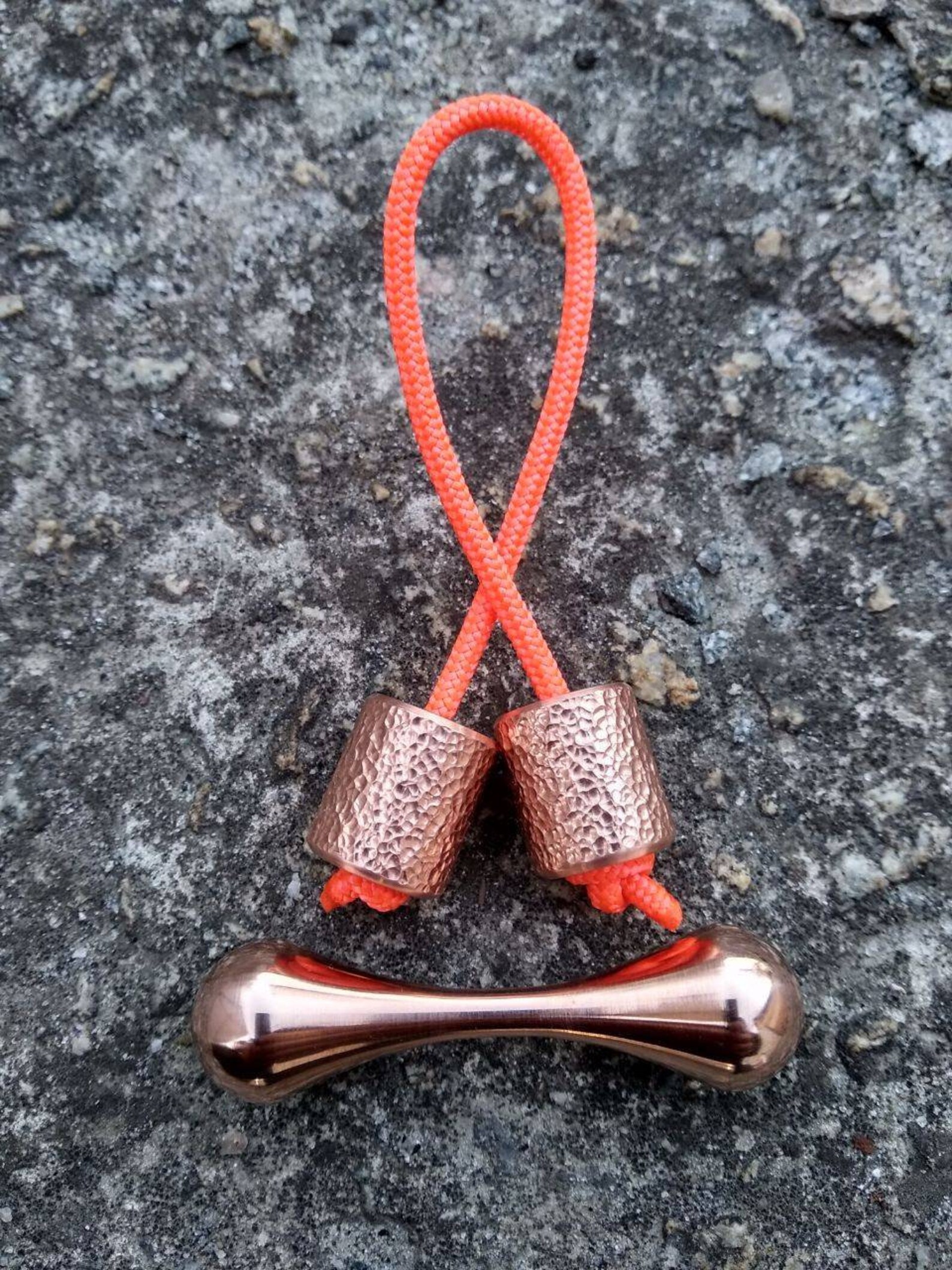 Copper Begleri Beads Set stone Hammered Copper - Etsy