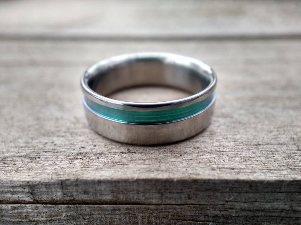 Minimalist titanium ring Wedding Band anodized finish | Etsy