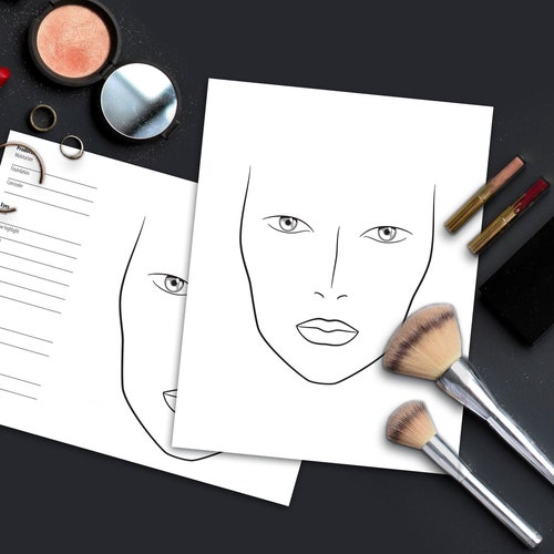 Makeup Artist Consultation Face Chart DIGITAL DOWNLOAD - Etsy