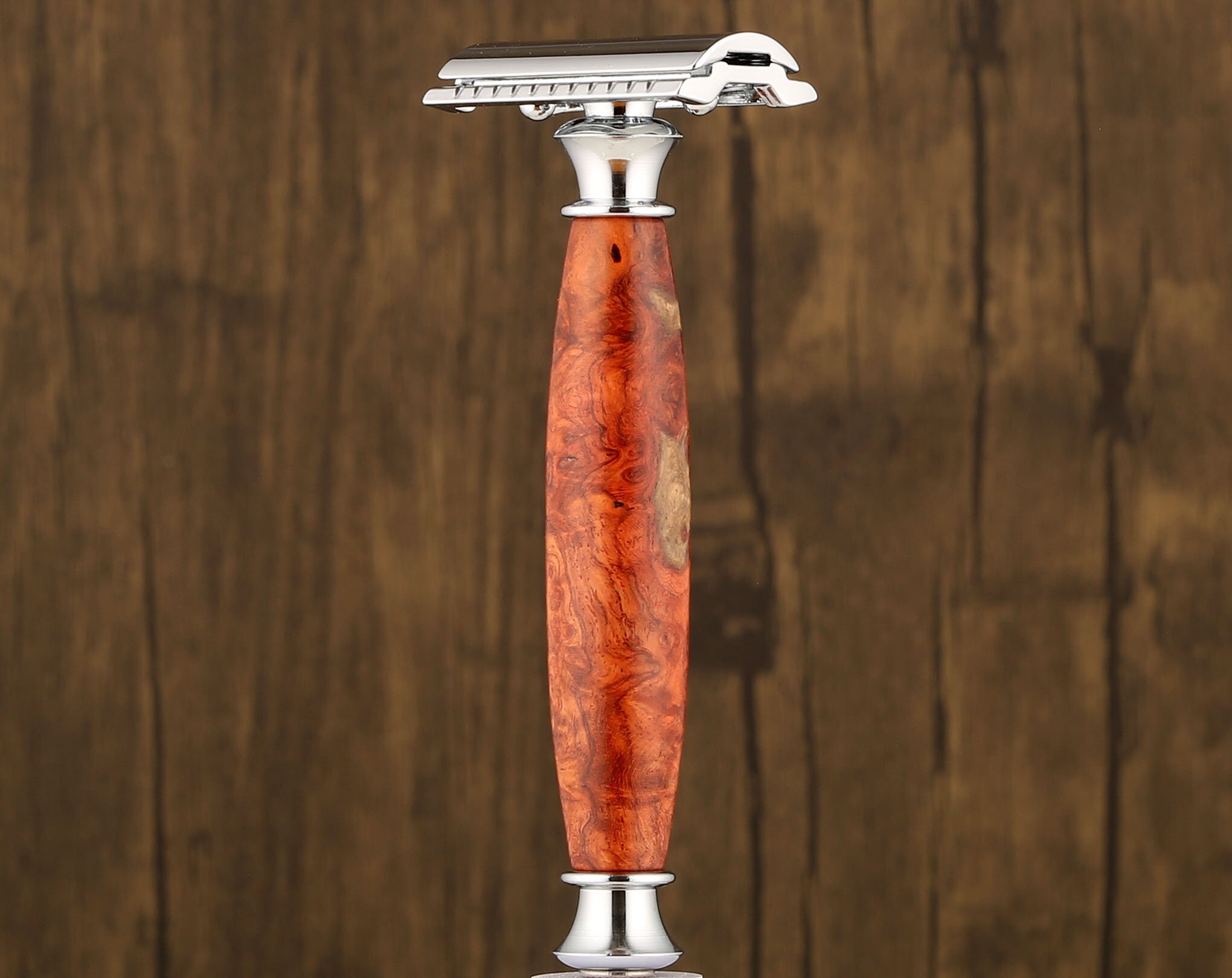 Wood Razor Amboyna Burl, Handmade Wooden Razor, Bladed Razor, Safety ...