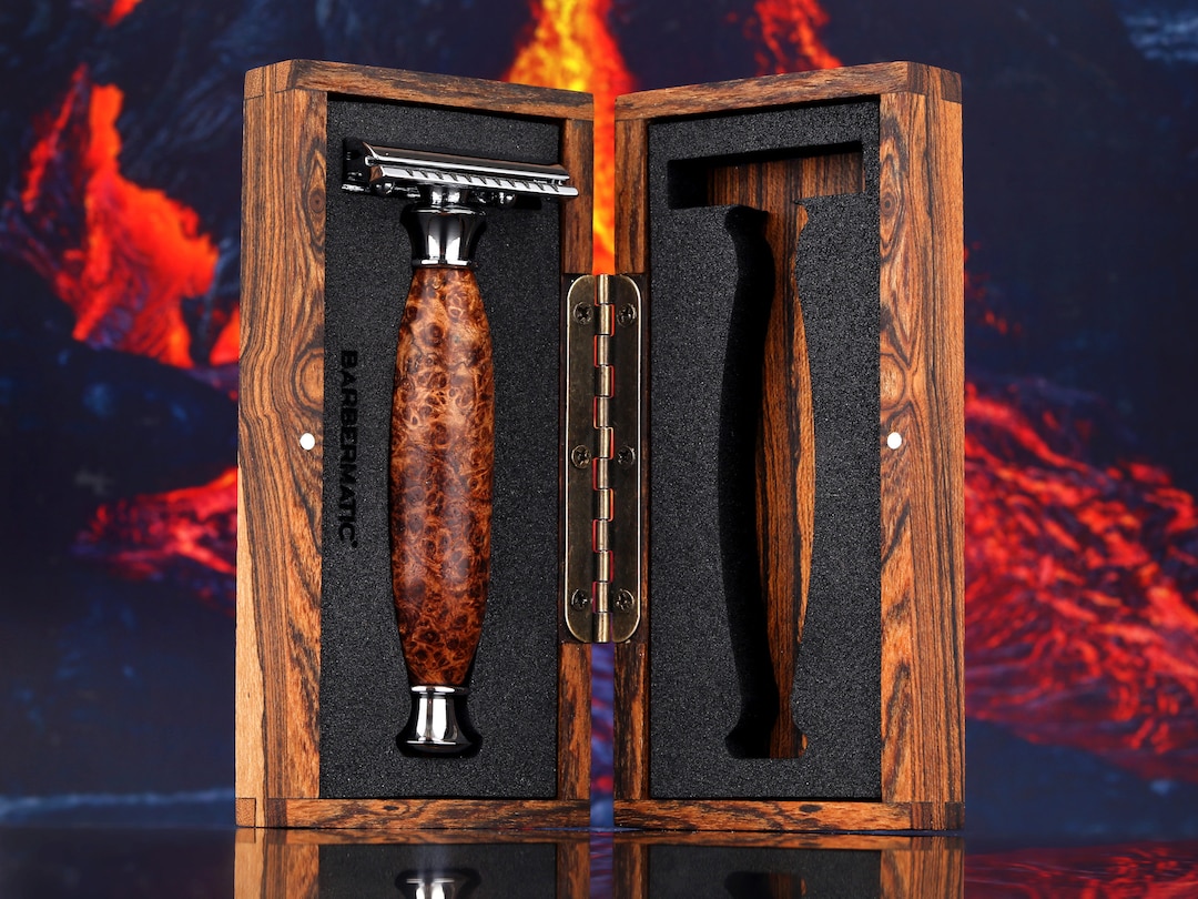 Safety Razor - Lamtoro Burl, Handmade Wooden Razor, Bladed Razor - Etsy