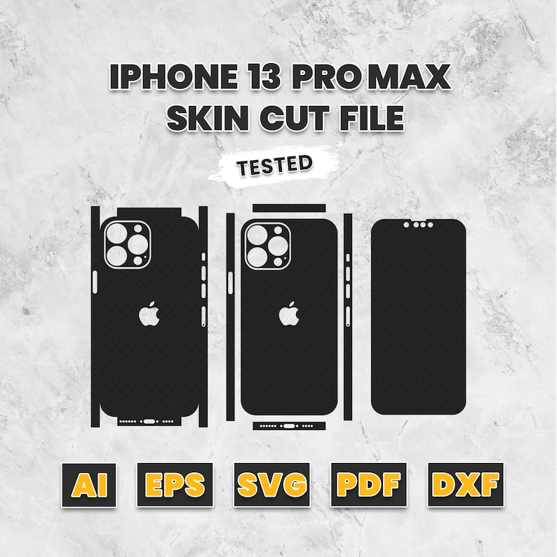 Apple iPhone 13 Pro Max Skin Vector Cut File Template Ai, EPS, SVG, PDF ...