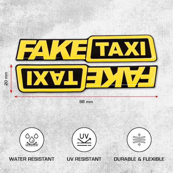 Fake Taxi Car Decal - Etsy