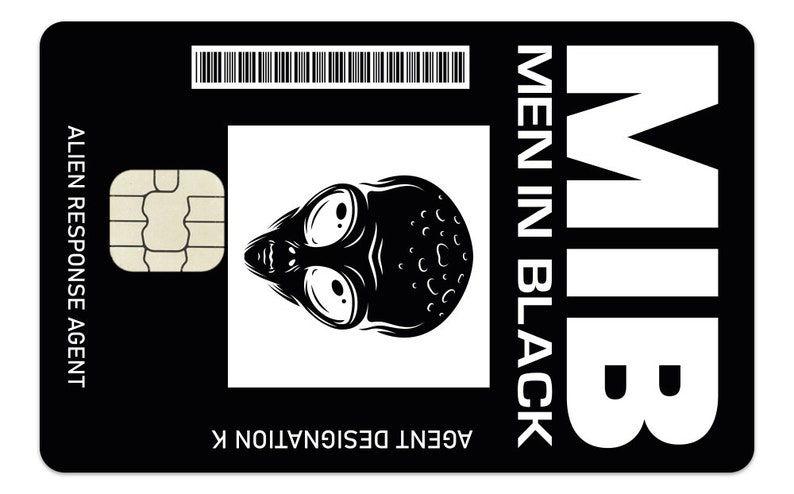 Credit Card Skin, Sticker, Cover - Men in Black ID Card, MIB - Etsy