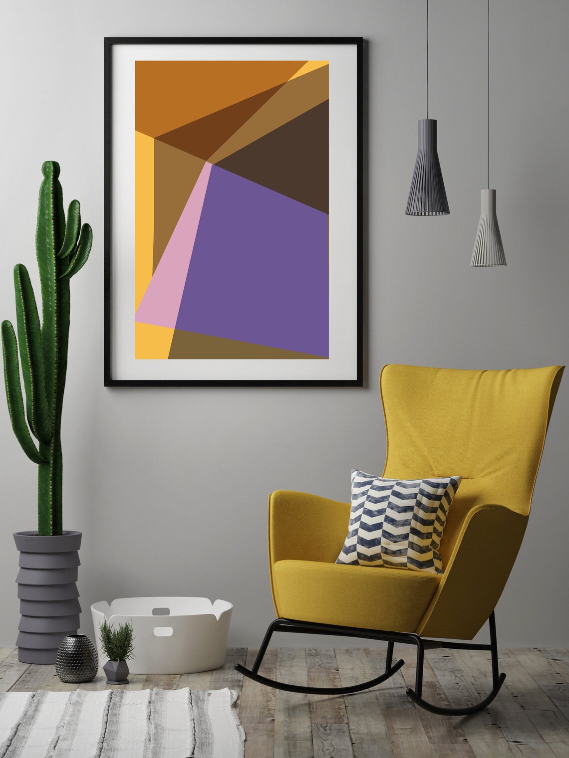 Abstract Contemporary Geometric Print Vintage Modern Eames | Etsy