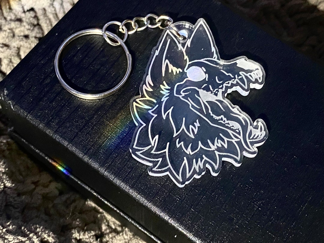 Wolf Skull Keychain - Etsy