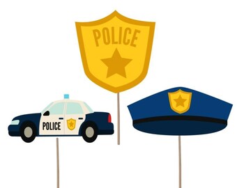 Police Badge Cupcake Topper - Etsy Canada