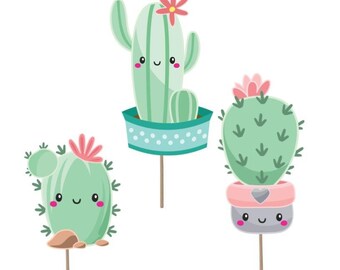 Succulent Cake Banner Greenery Decor First Birthday Garden - Etsy