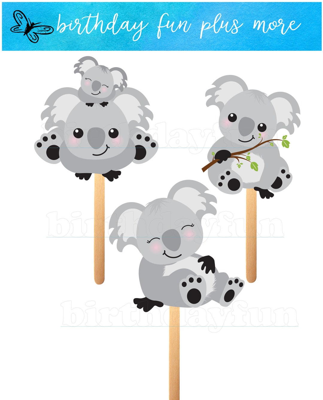 Koala Centerpieces PRINTABLE Instant Download Koala Theme Decorations ...