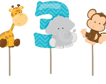 Zoo Cupcake Topper - Etsy