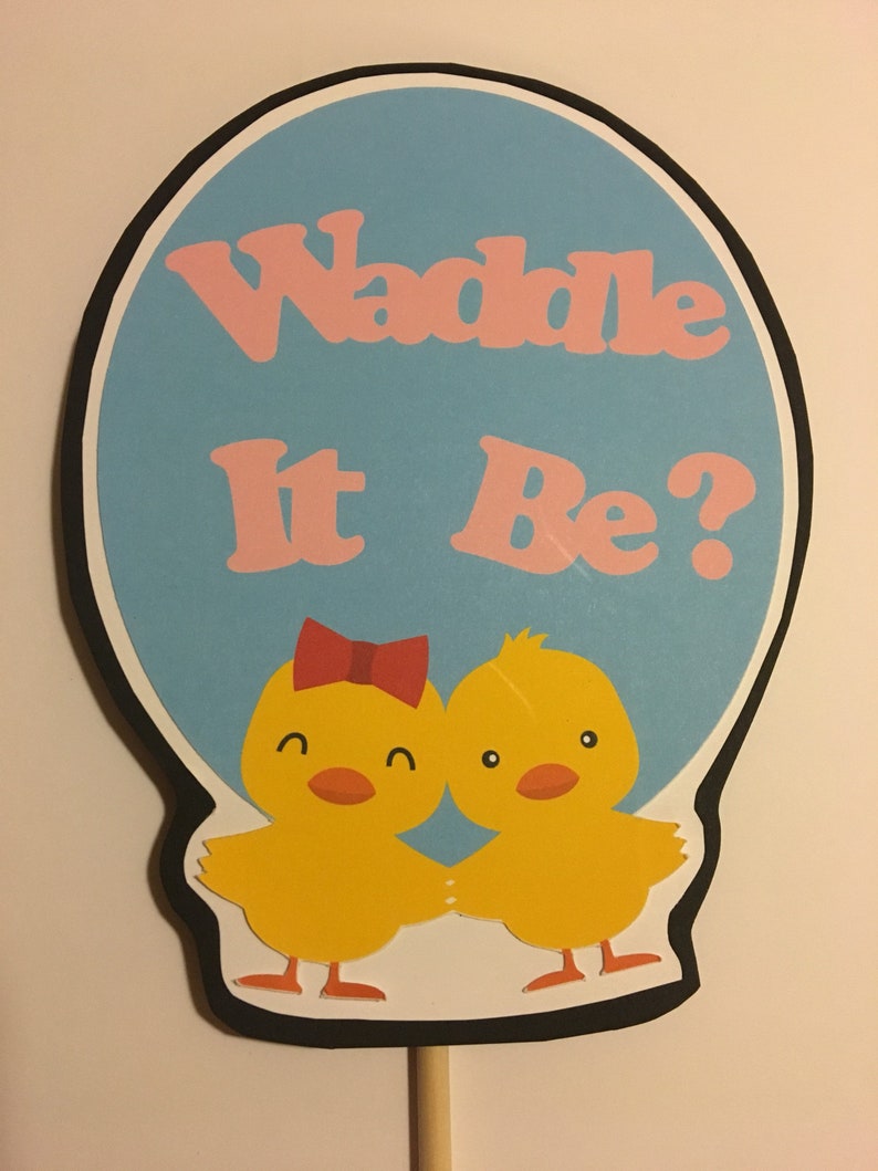 Duck Gender Reveal Party Waddle It Be Gender Reveal Gender Etsy