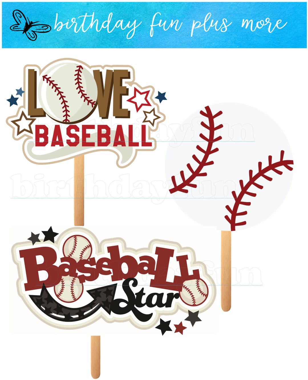 Baseball Centerpieces PRINTABLE Instant Download Baseball Theme ...