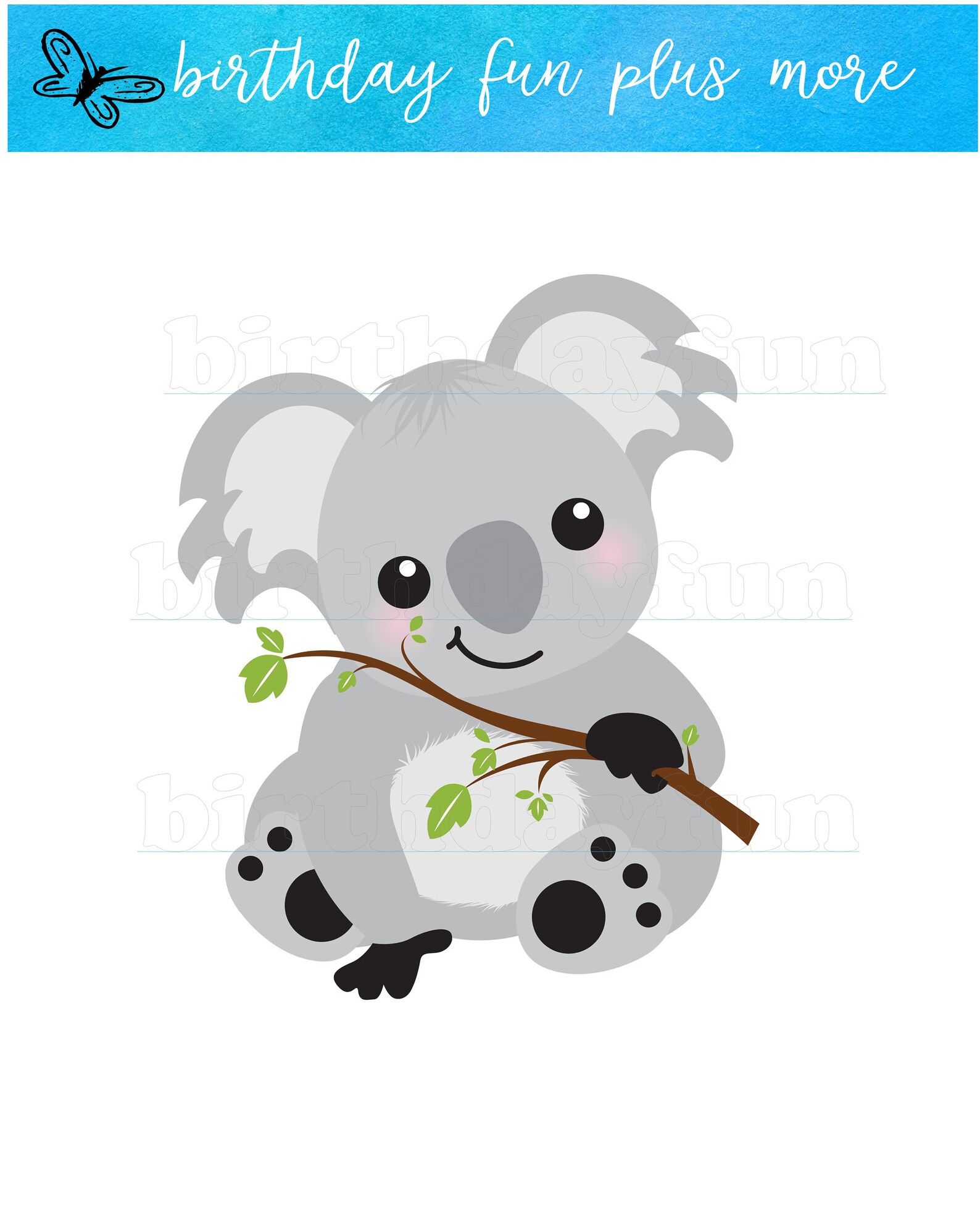 Koala Centerpieces PRINTABLE Instant Download Koala Theme - Etsy