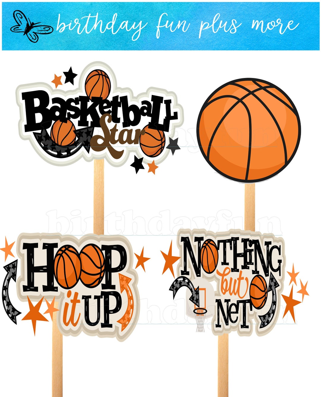 Basketball Centerpieces PRINTABLE, Instant Download Basketball ...