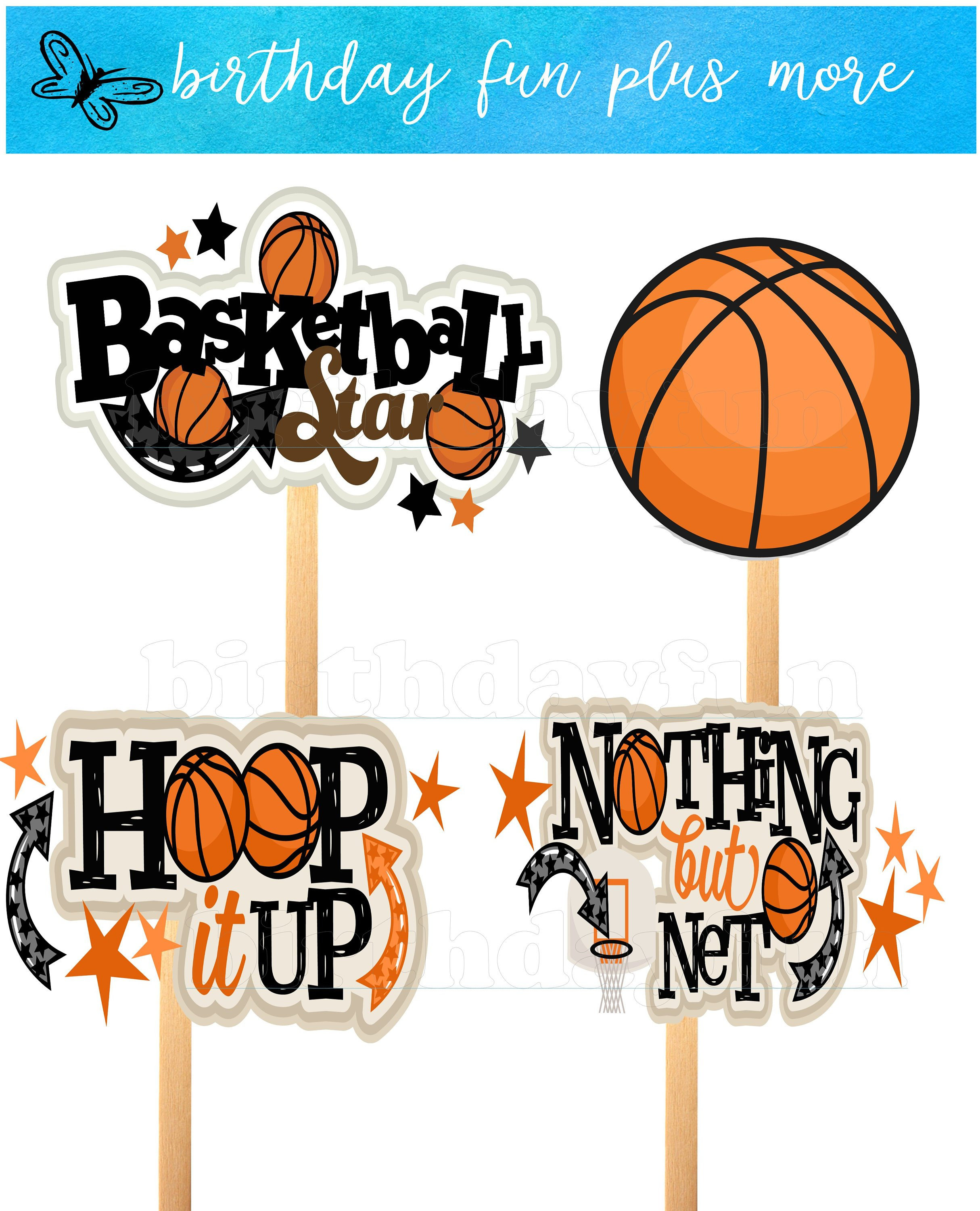 Basketball Centerpieces PRINTABLE, Instant Download Basketball ...