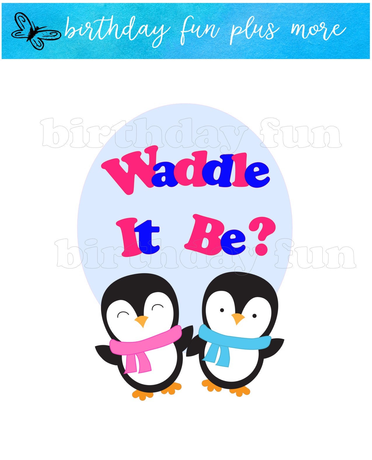 Waddle It Be Centerpieces PRINTABLE, Instant Download Gender Reveal ...