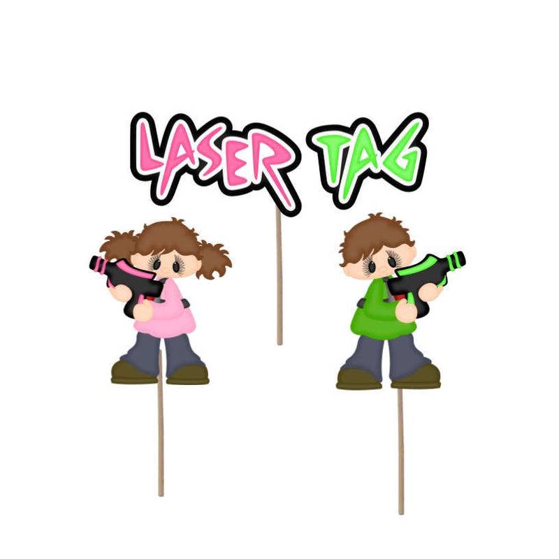 Laser Tag Cupcake Toppers - Etsy