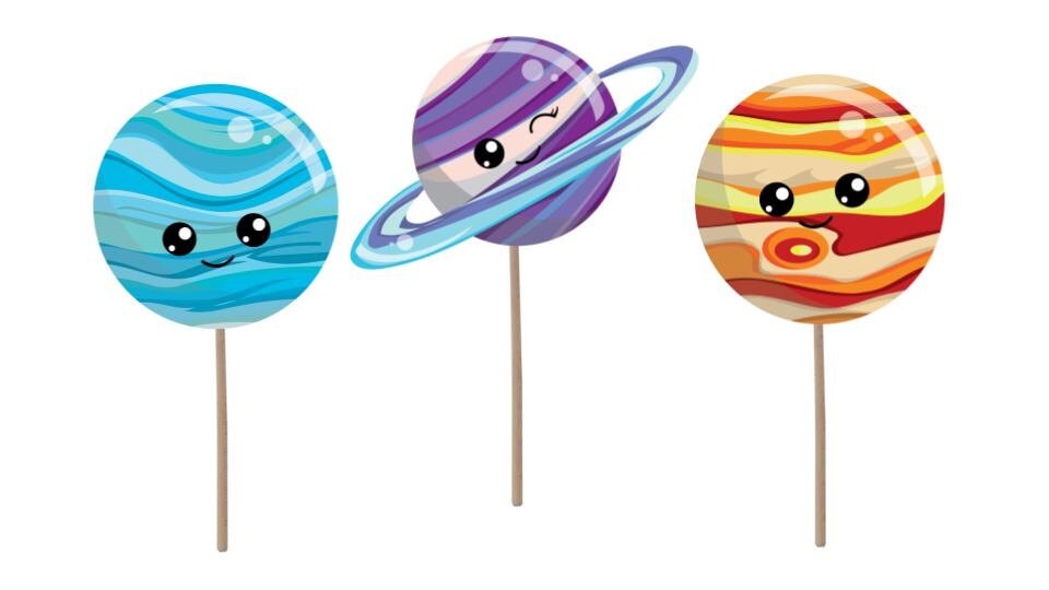 Cupcake Topper Birthday Cupcake Topper Space Cupcake Topper - Etsy