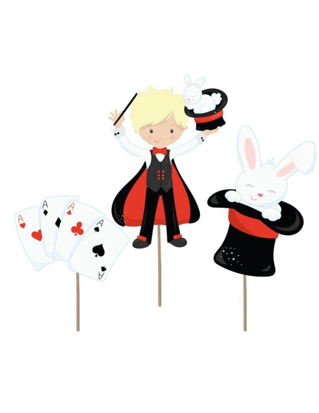 Magic Cupcake Toppers Set of 12, Magic Birthday Party Decorations ...