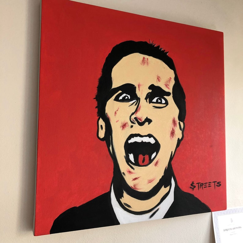 American Psycho Original Painting Canvas by STREETS Signed W ...