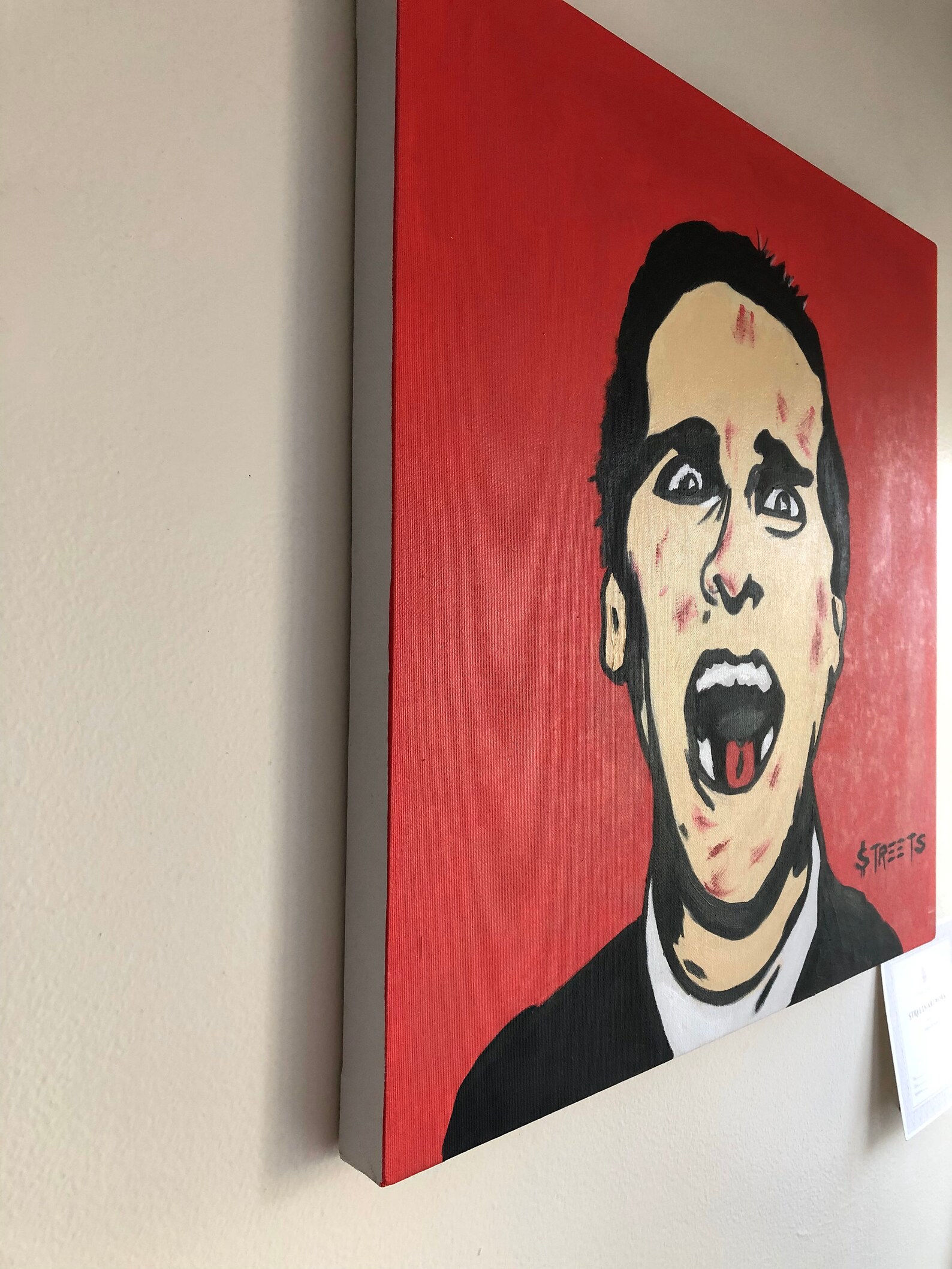 American Psycho Original Painting Canvas by STREETS Signed W ...