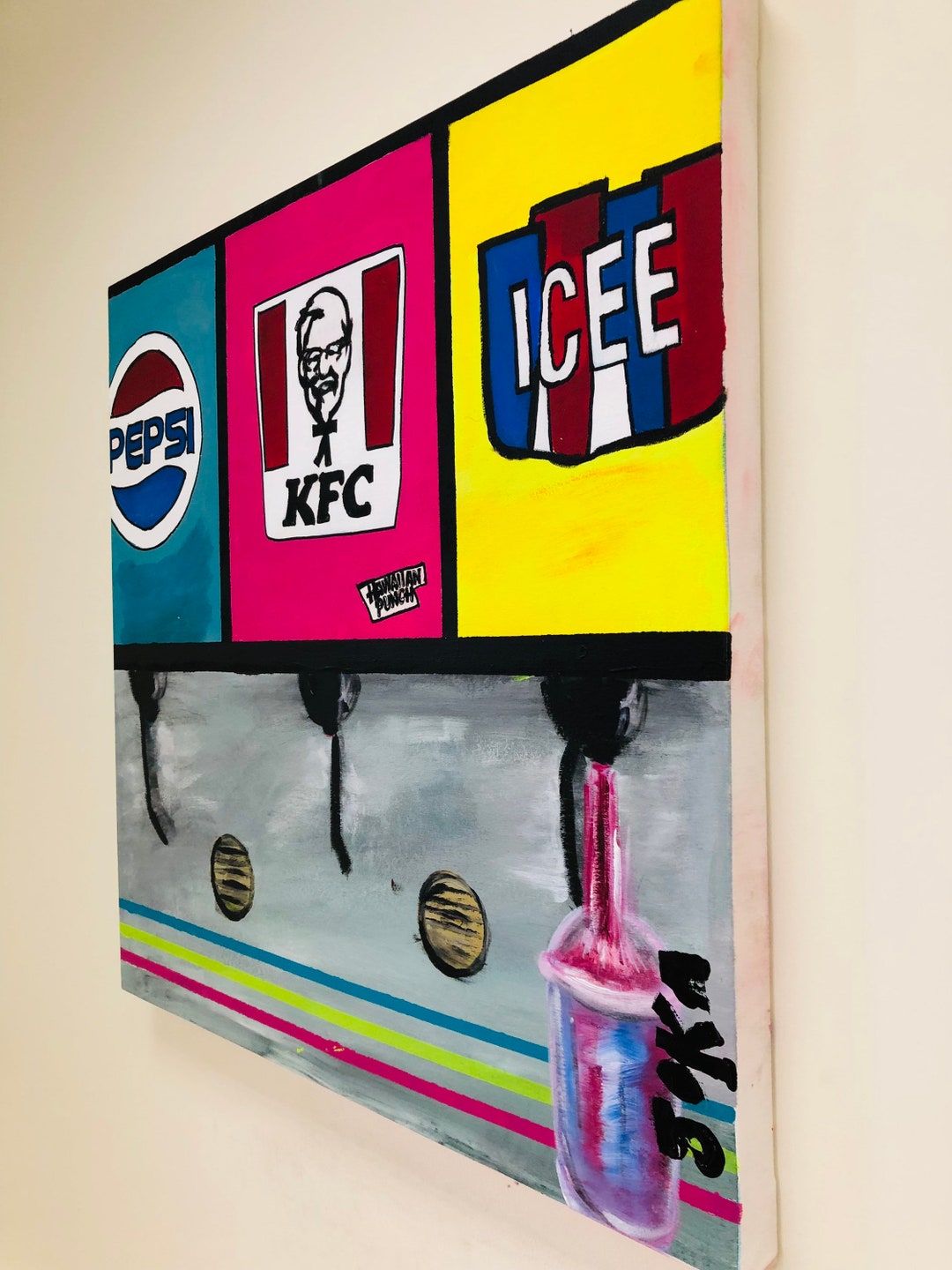 Original Painting “KFC” Monopoly Collection by JOKA on Canvas 33" X 33 ...