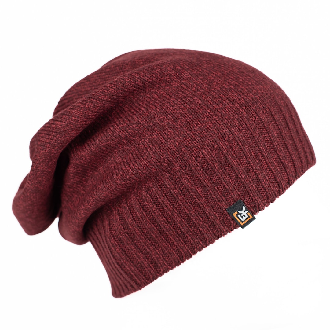 Wool Slouchy Beanie Hat - Super Soft Merino Wool - Made in the USA ...