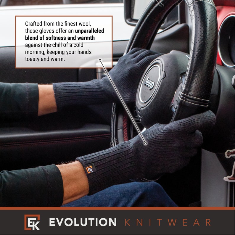 Wool Knit Gloves - Made in the USA - Super Soft Merino Wool - Small ...
