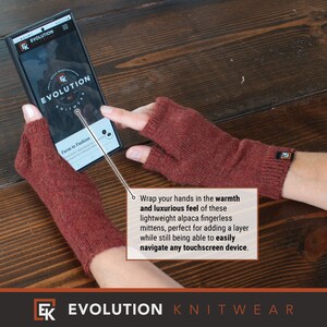 Alpaca Fingerless Mittens - Super Soft Baby Alpaca - Made in the USA ...