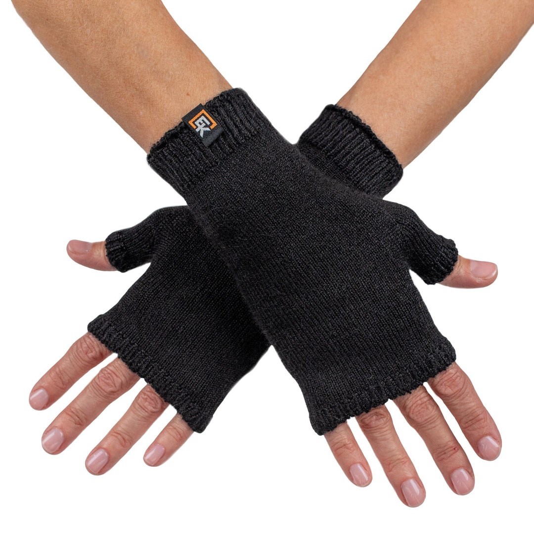 Alpaca Fingerless Mittens - Super Soft Baby Alpaca - Made in the USA ...
