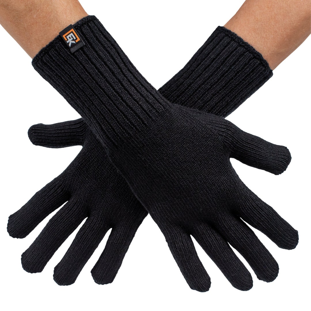 Wool Knit Gloves - Made in the USA - Super Soft Merino Wool - Small ...