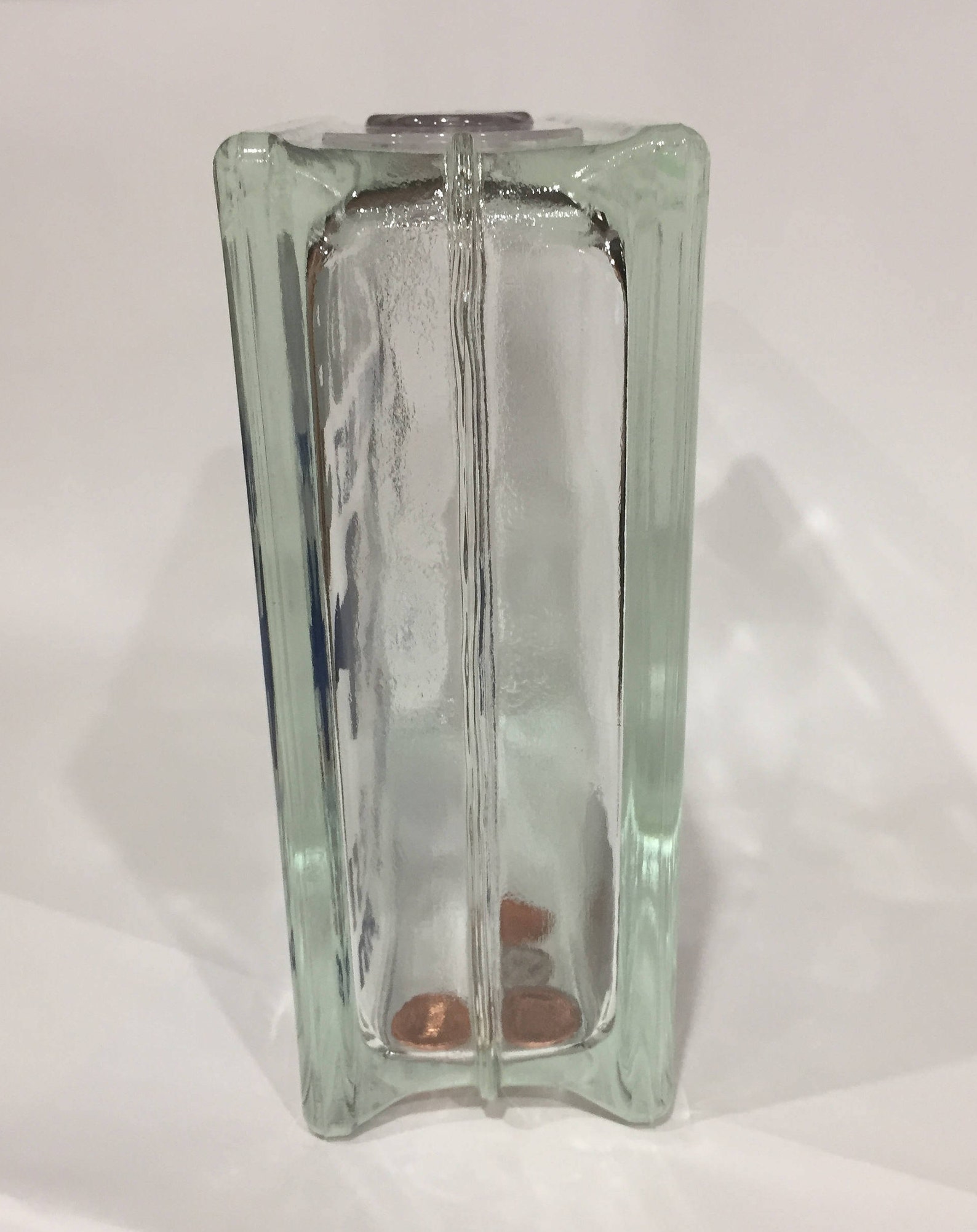 Boy Glass Block Bank With Airplane Baby Boy Shower Gift Baby - Etsy