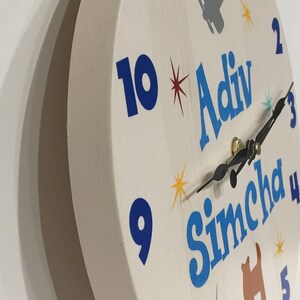 Boy's Wall Clock, Kids Wall Clock, Children's Personalized Clock, Baby ...