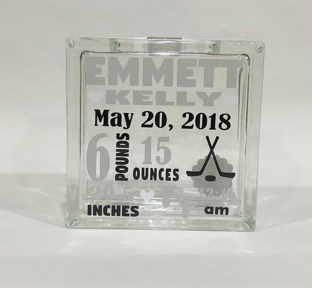 Personalized Boy Sports Glass Block Bank, Baby Shower Gift - Etsy
