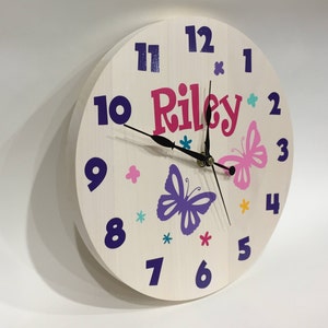 Kids Wall Clock, Children's Wall Clock, Baby Shower Gift, Personalized ...