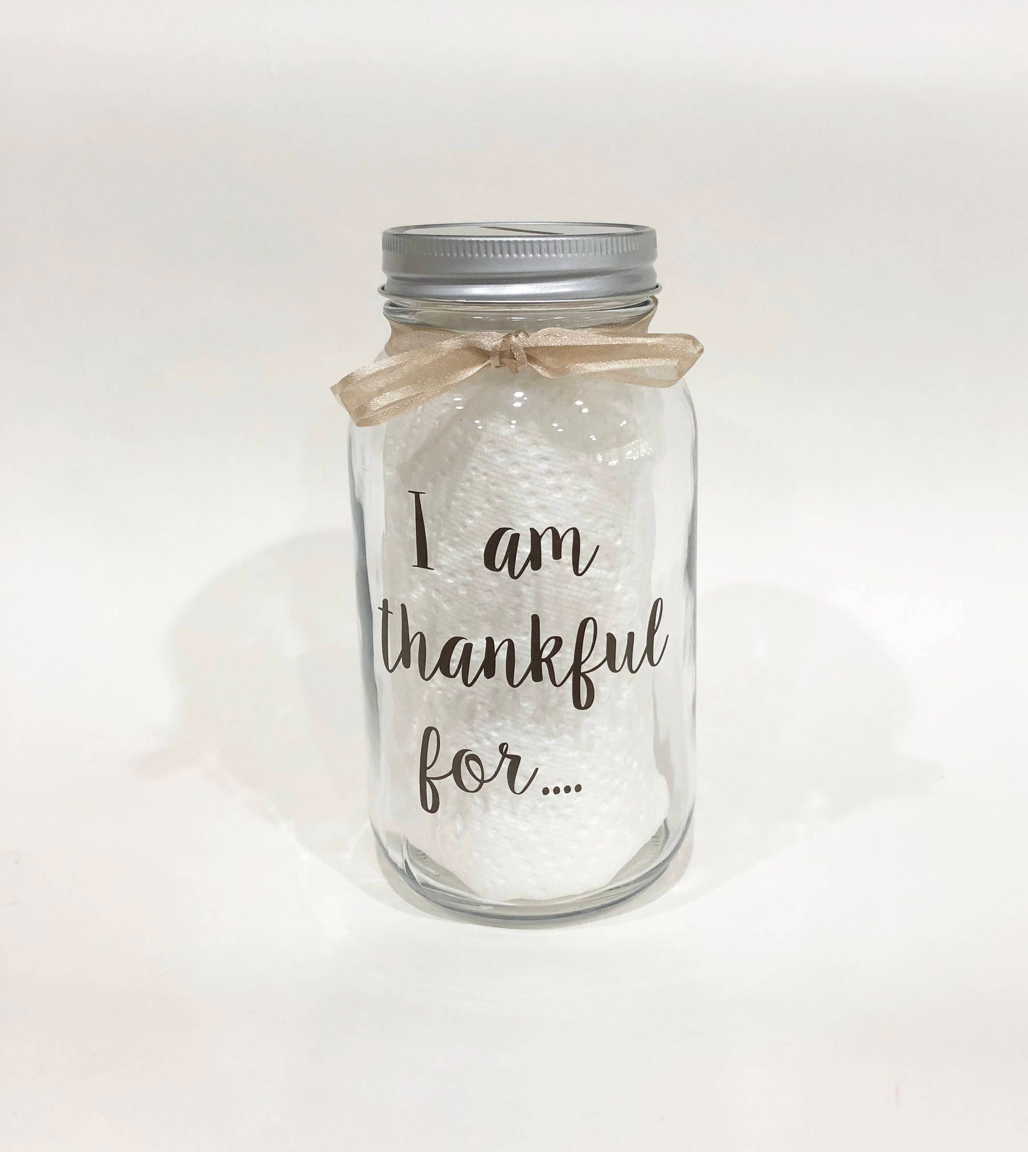 Thankful for Mason Jar Bank Gratitude Jar Gratitude Bank - Etsy