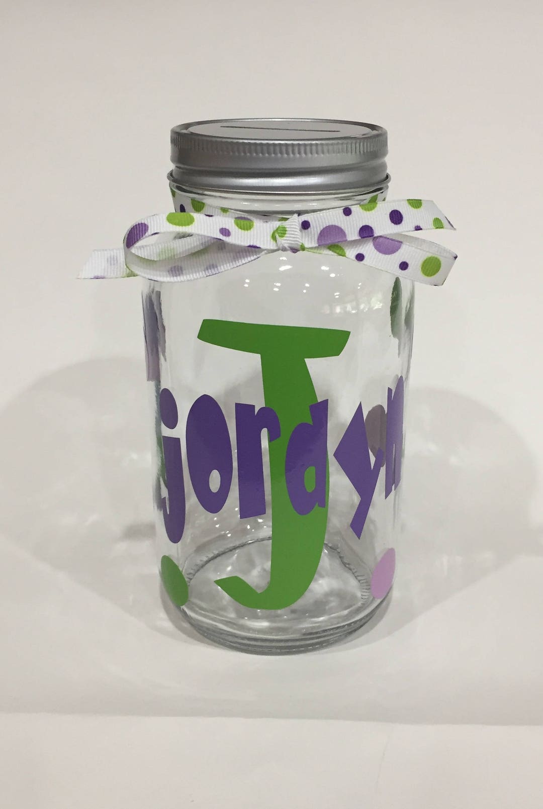 Children's Mason Jar Bank, Kids Gift, Baby Shower Gift, Custom Bank ...