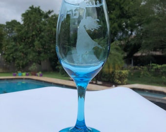 Modern Miriam's Cup, Blue Wine Glass, Passover Gift, Jewish Holiday ...