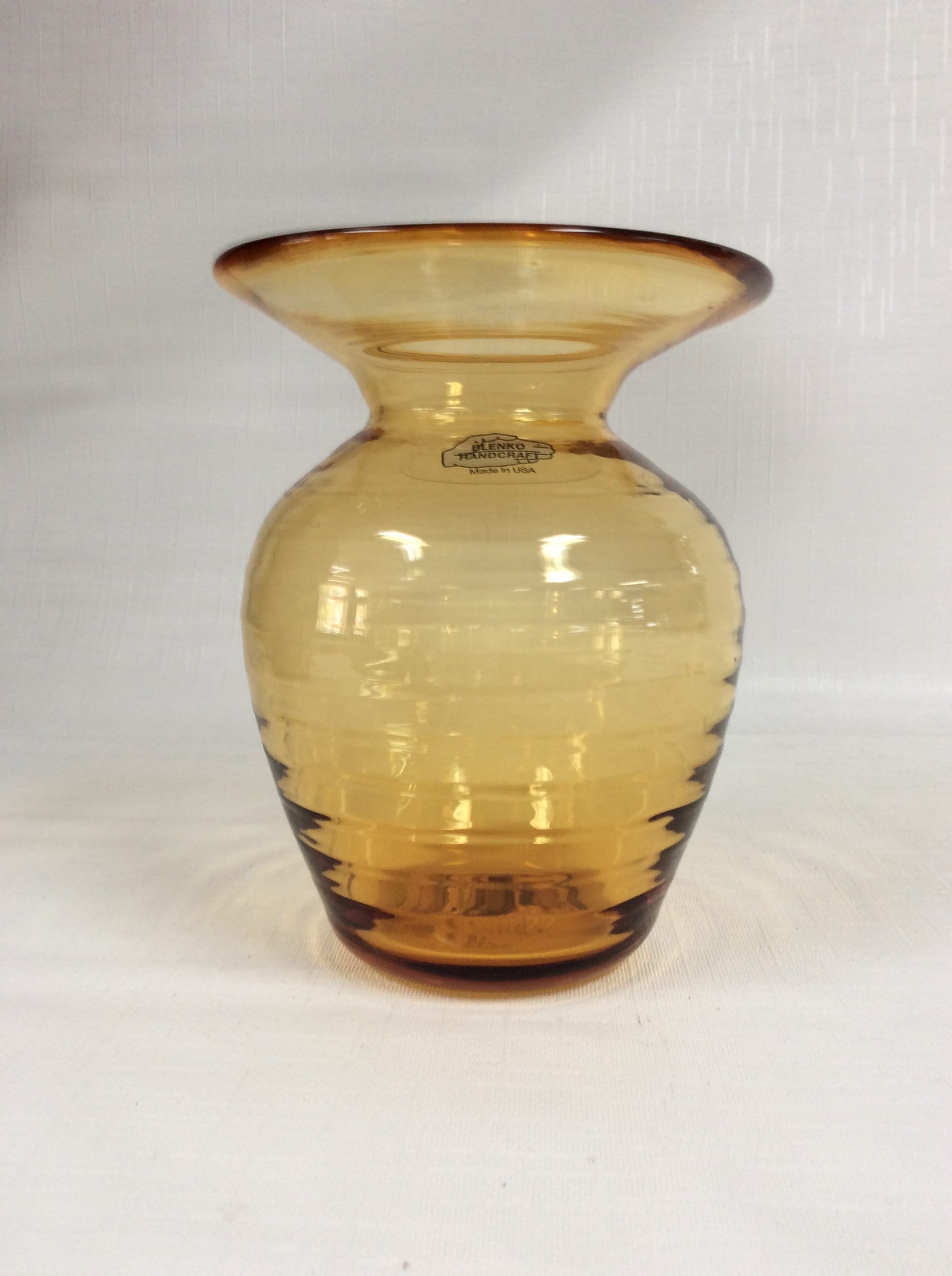 Blenko Glass hand blown vase from 2013 Festival of Glass, limited edition