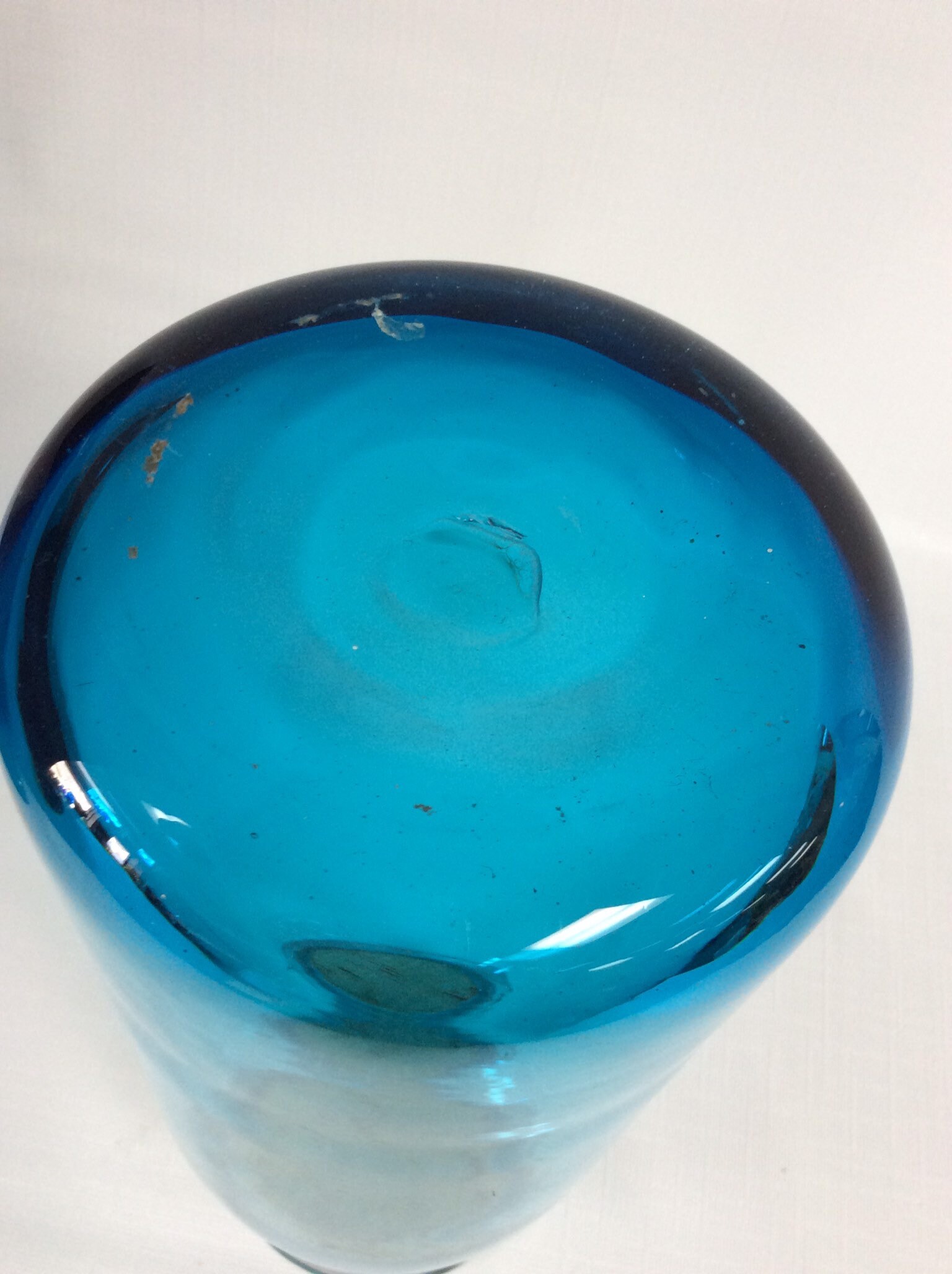 Blenko Glass 7425S hand blown jar or bottle with cork stopper ...