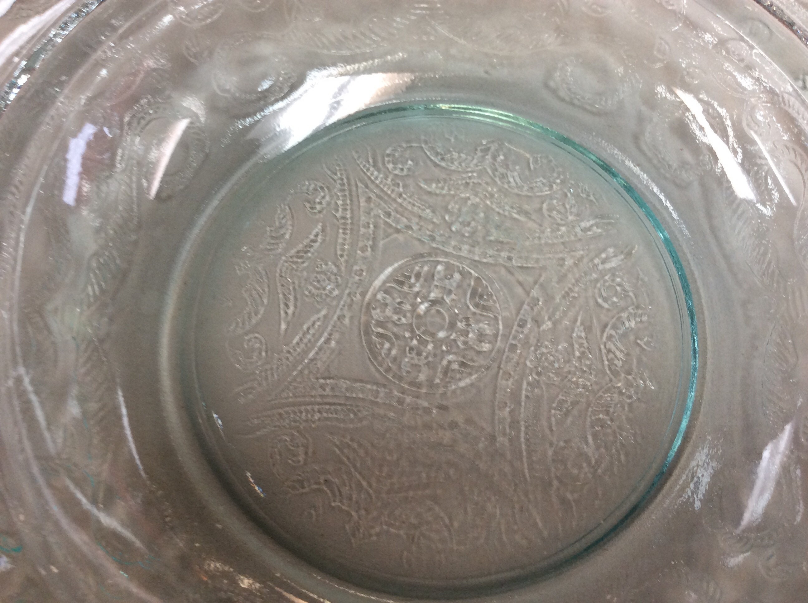 Indiana glass reproduction of Federal Glass Madrid covered round butter ...