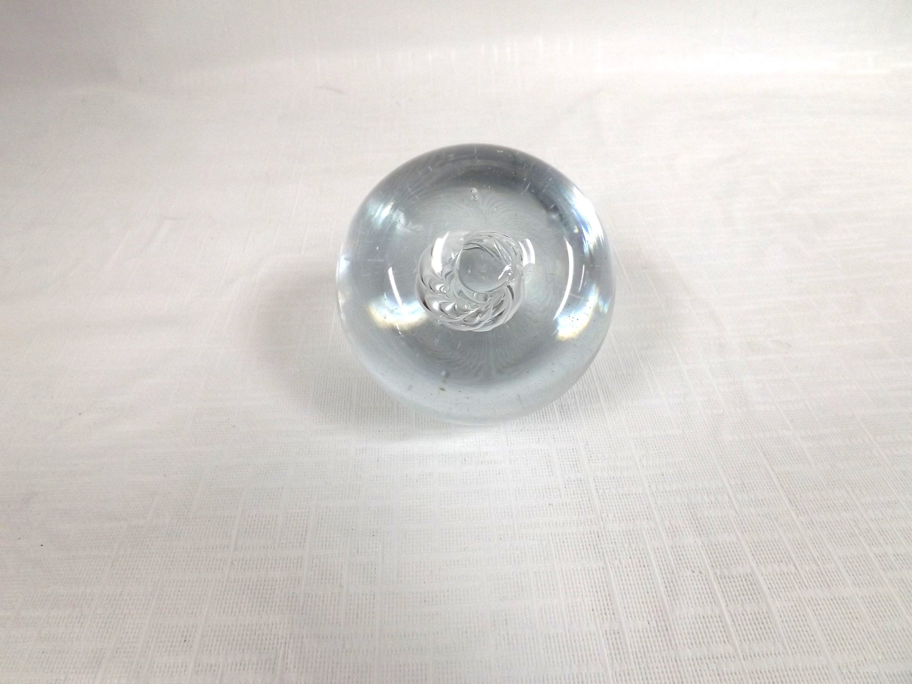 Blenko Glass #68-B Crystal Air Twist Paperweight Joel Myers