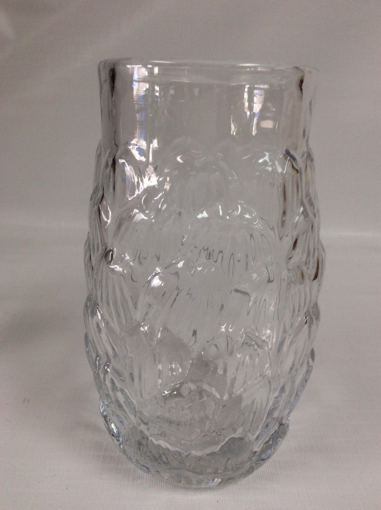 Blenko Glass 2 hand blown crystal pineapple tumblers