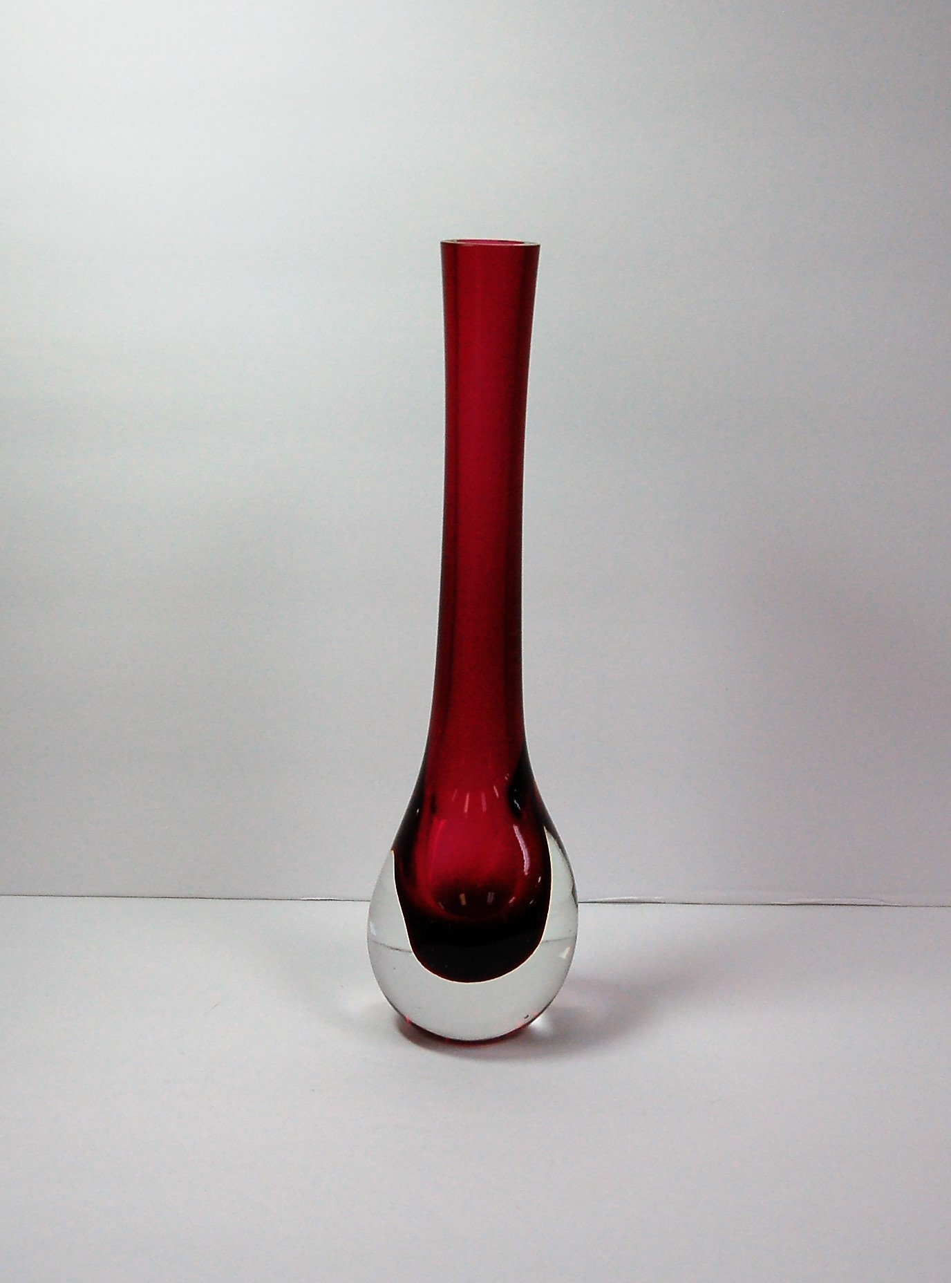 Pilgrim Glass Tall Cranberry Vase 1807