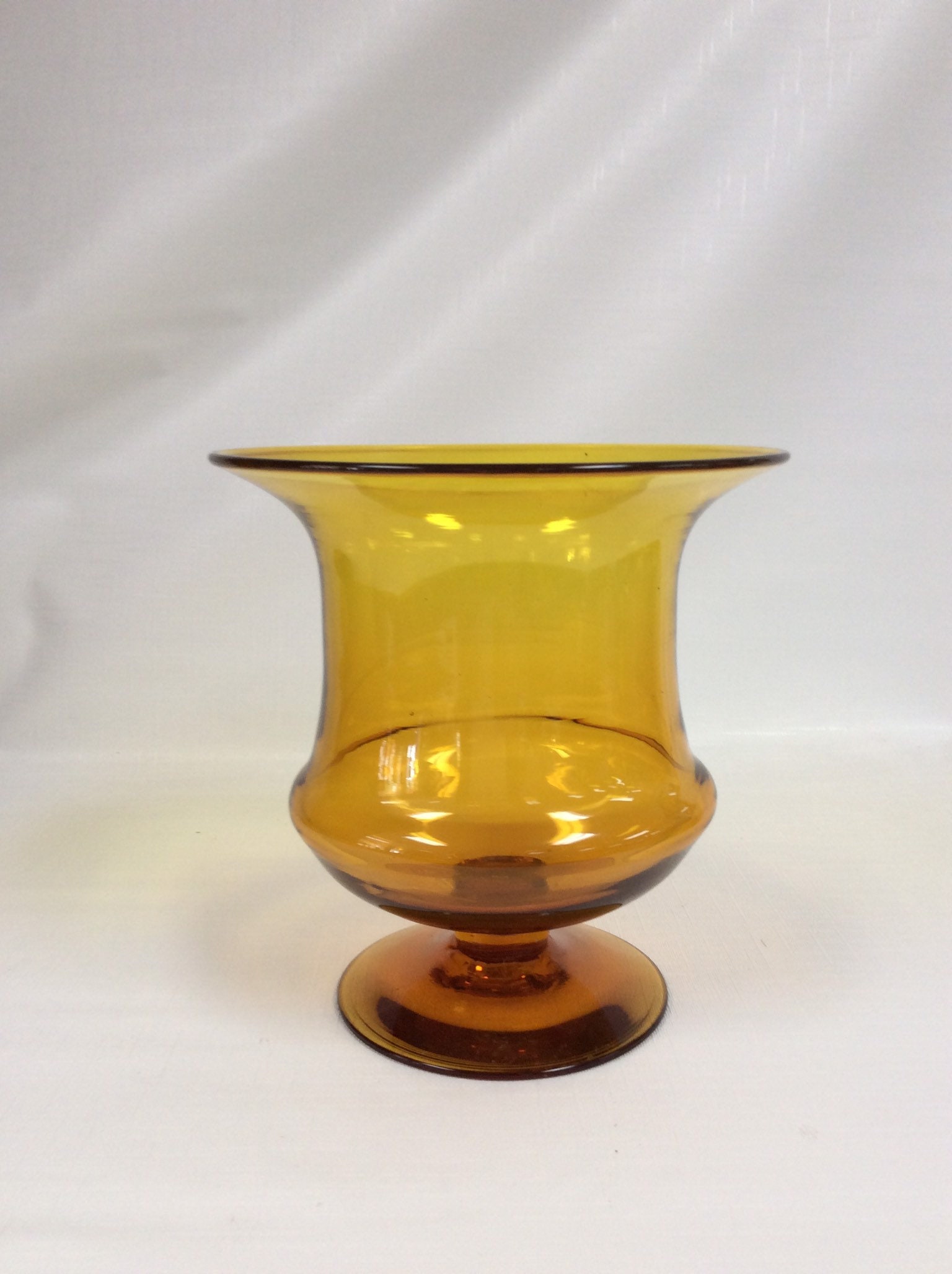 Blenko #428S glass bell vase 1955-1958 gold